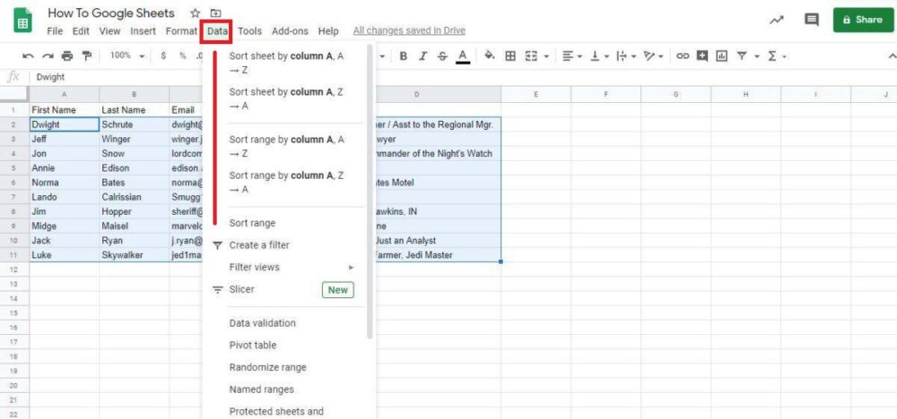 How to sort in Google Sheets to find data more quickly - Android Authority