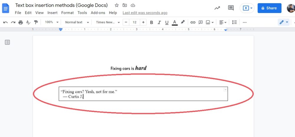 How to insert a text box in Google Docs - Android Authority