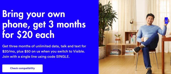 Visible deal: Get 50% off the unlimited plan for 3 months - Android ...