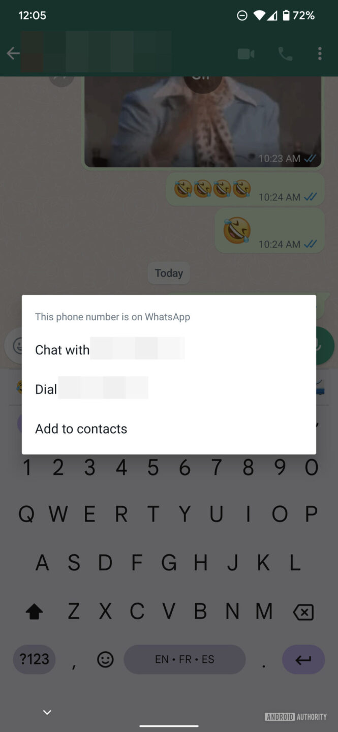 WhatsApp could make it a little easier to start chats with unsaved numbers