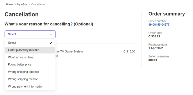 How to cancel an order on eBay - Android Authority