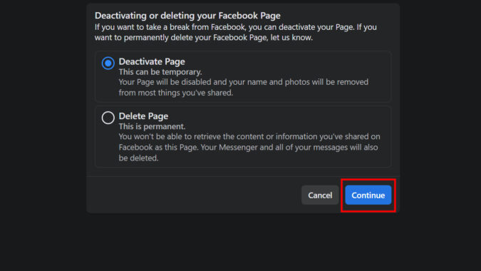 How to delete a Facebook page - Android Authority
