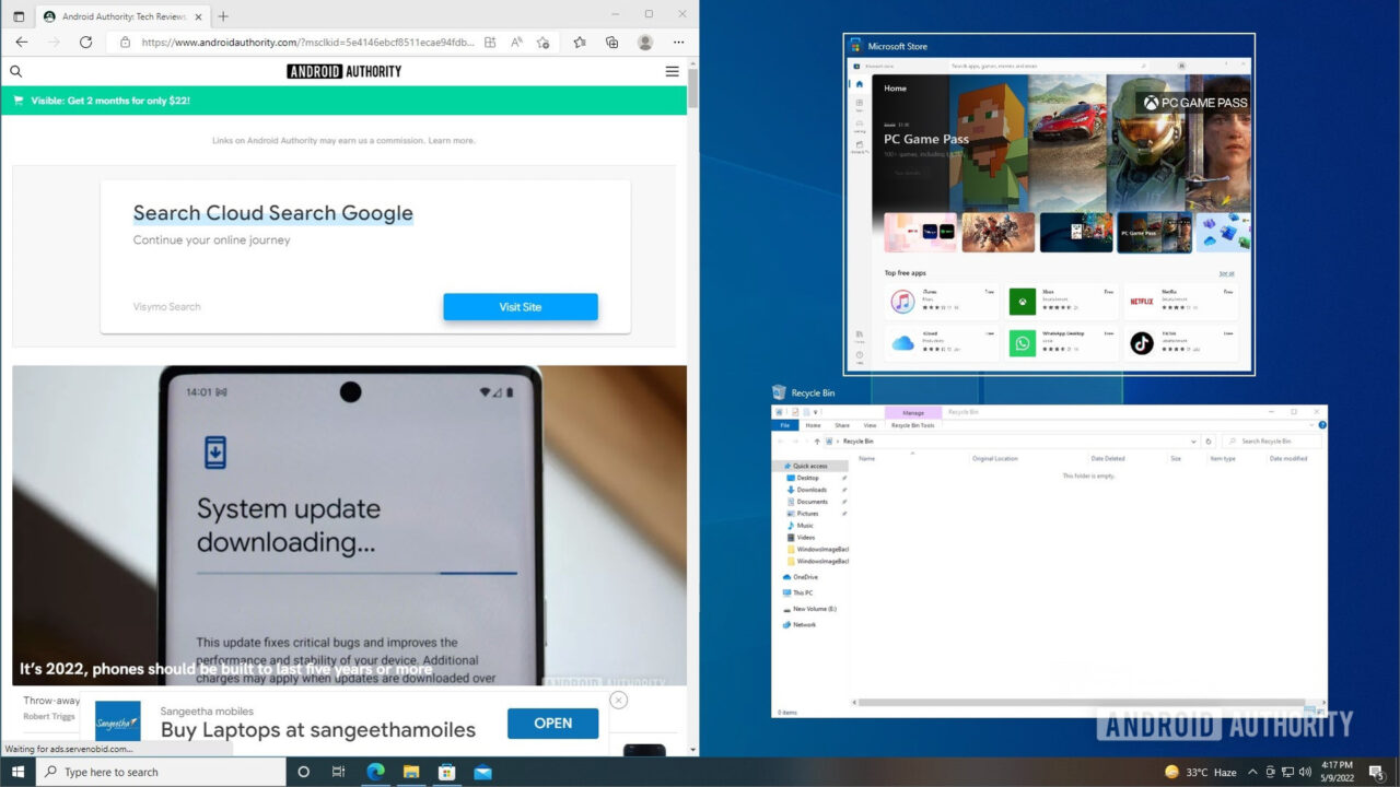 How to split-screen on Windows 10 - Android Authority