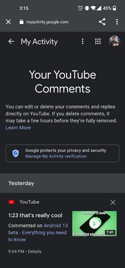 How to find your comments on YouTube - Android Authority
