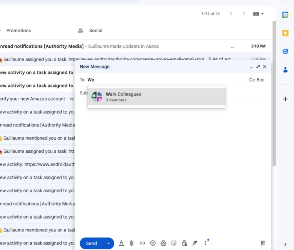 How to create a mailing list and group emails in Gmail - Android Authority