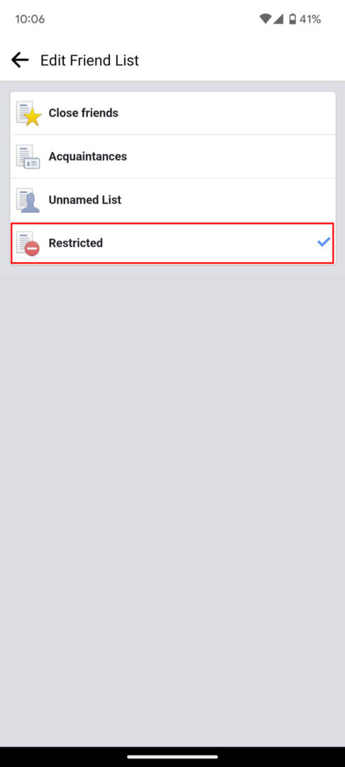 What is a Facebook Restricted list and how to use it - Android Authority
