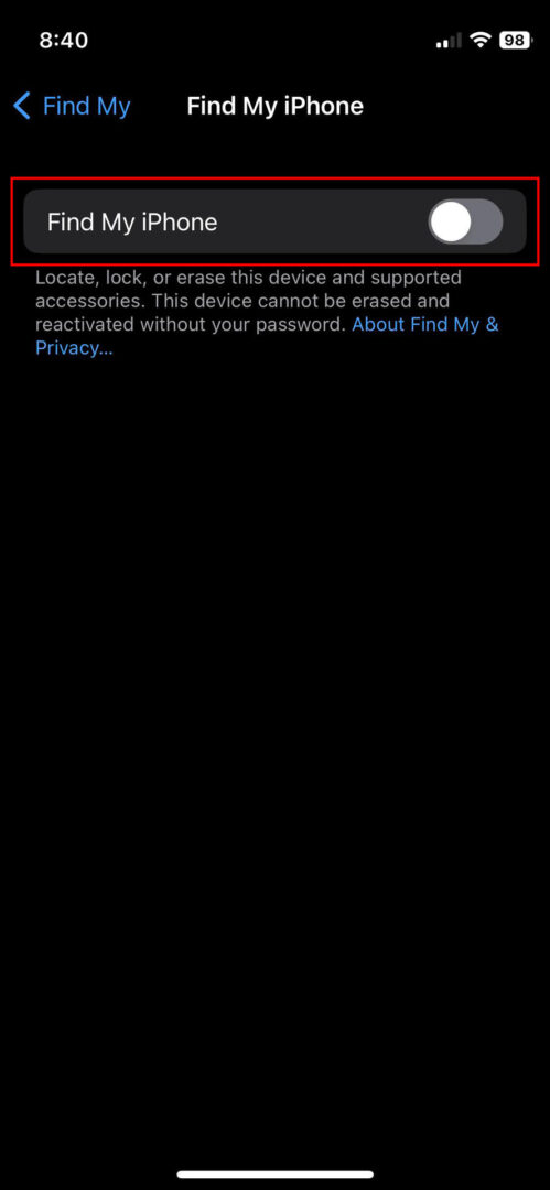 How to turn off your phone's Find My Device feature