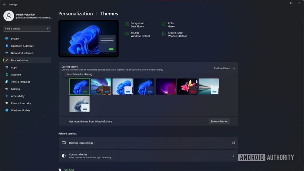 How to use themes in Windows 11 for a more personal desktop experience