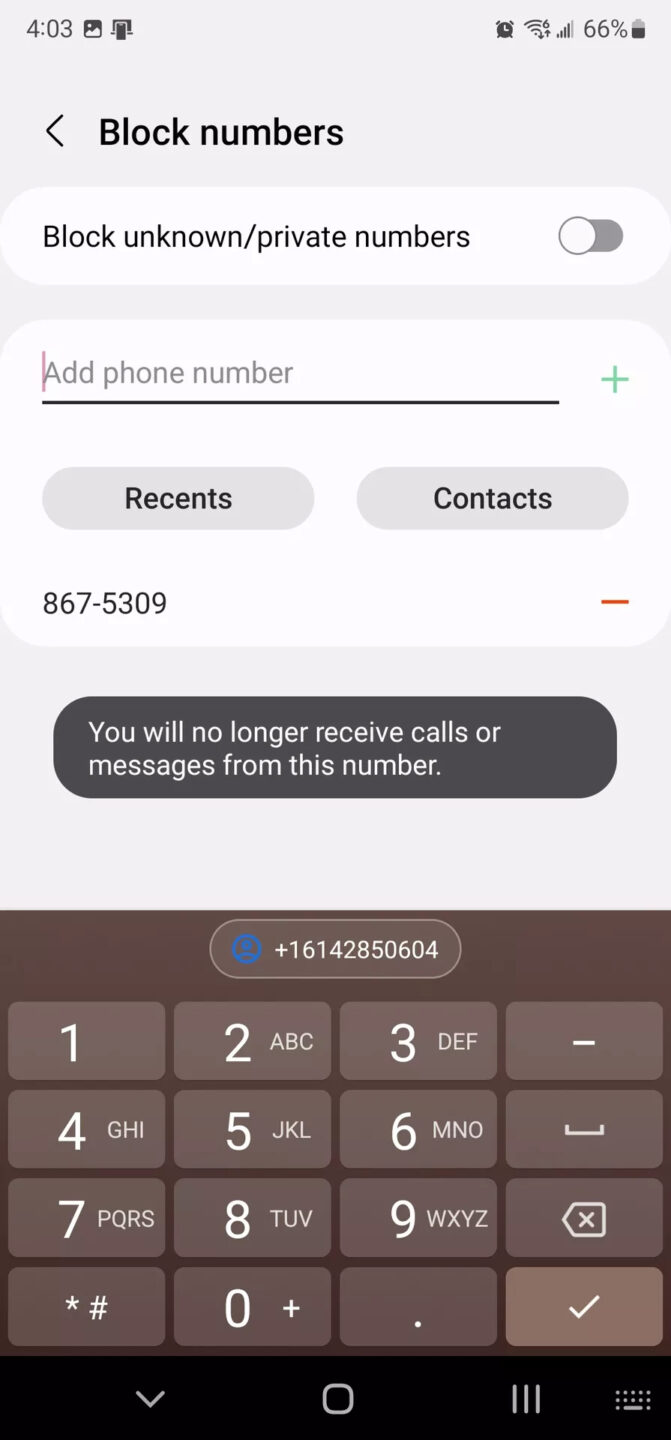 How to block numbers on Samsung devices - Android Authority