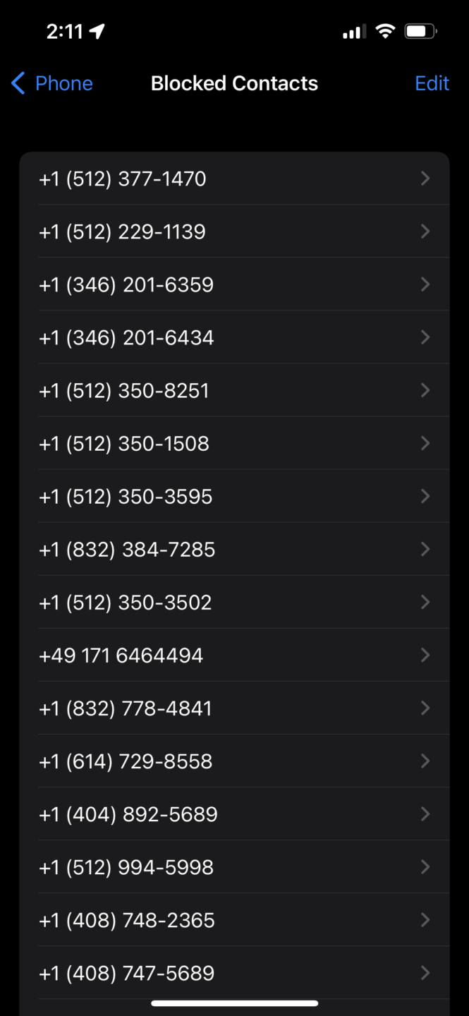 How to see blocked numbers and contacts on an iPhone