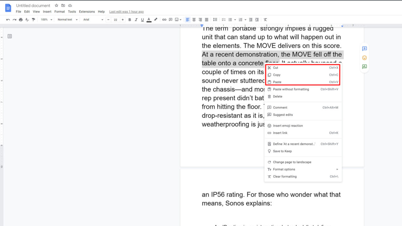 How to copy and paste in Google docs - Android Authority