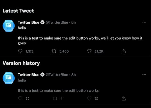 Twitter just gave us the first look an edited tweet