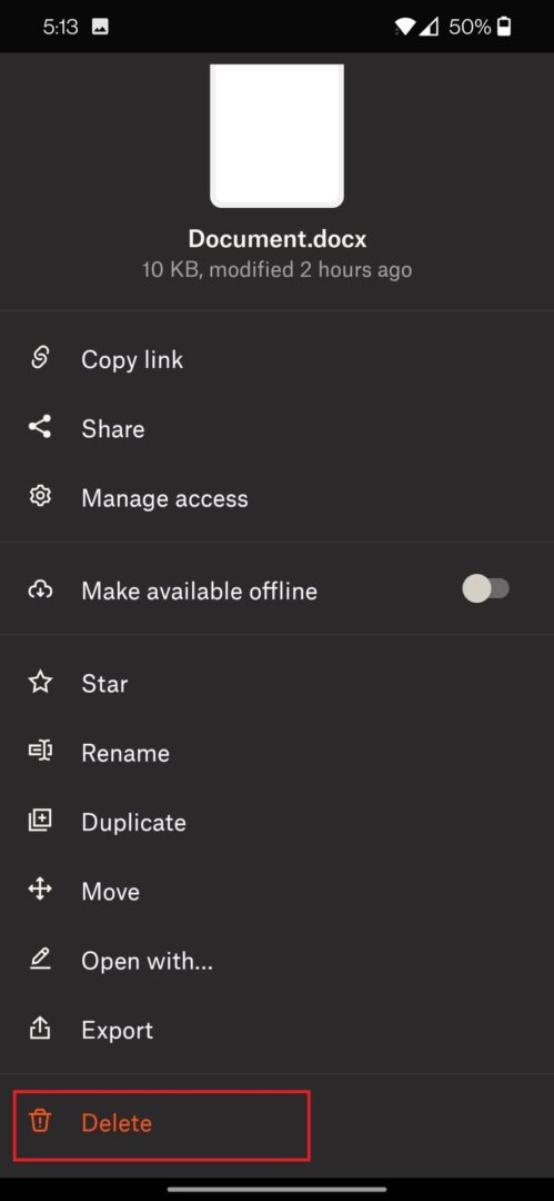 How to delete files and folders from Dropbox - Android Authority