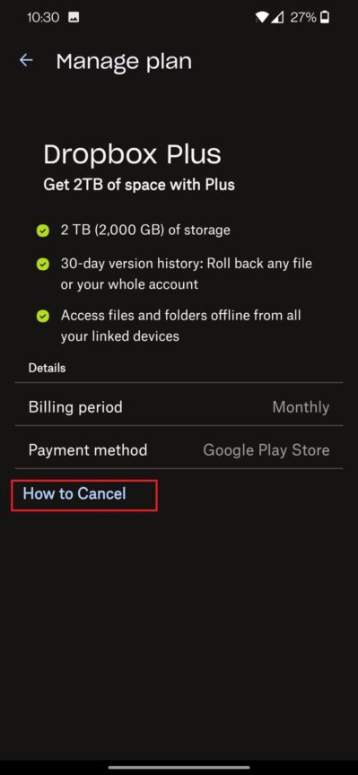 How to cancel your Dropbox subscription - Android Authority