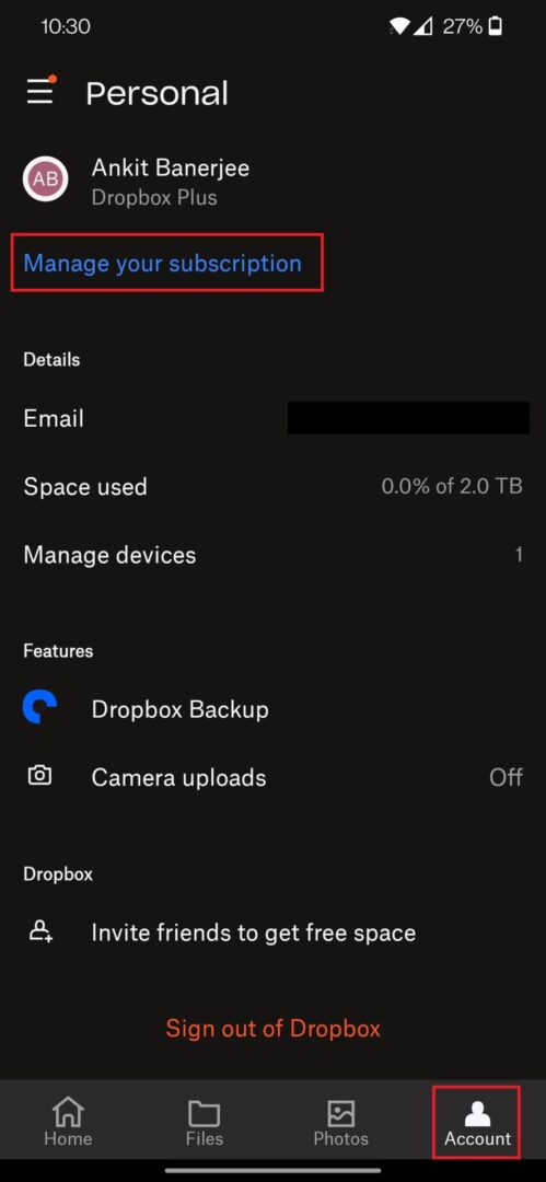 How to cancel your Dropbox subscription - Android Authority