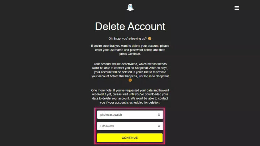 How to delete Snapchat account: Step-by-step - Android Authority