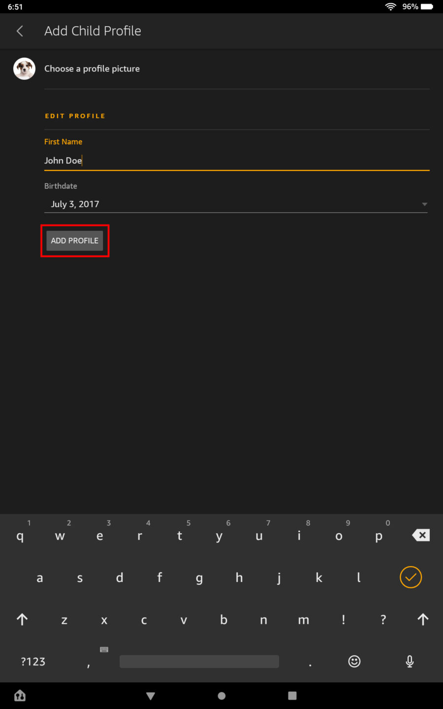 How to add and switch profiles on an Amazon Fire tablet