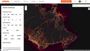 Use Strava's Global Heatmap to see where people workout near you