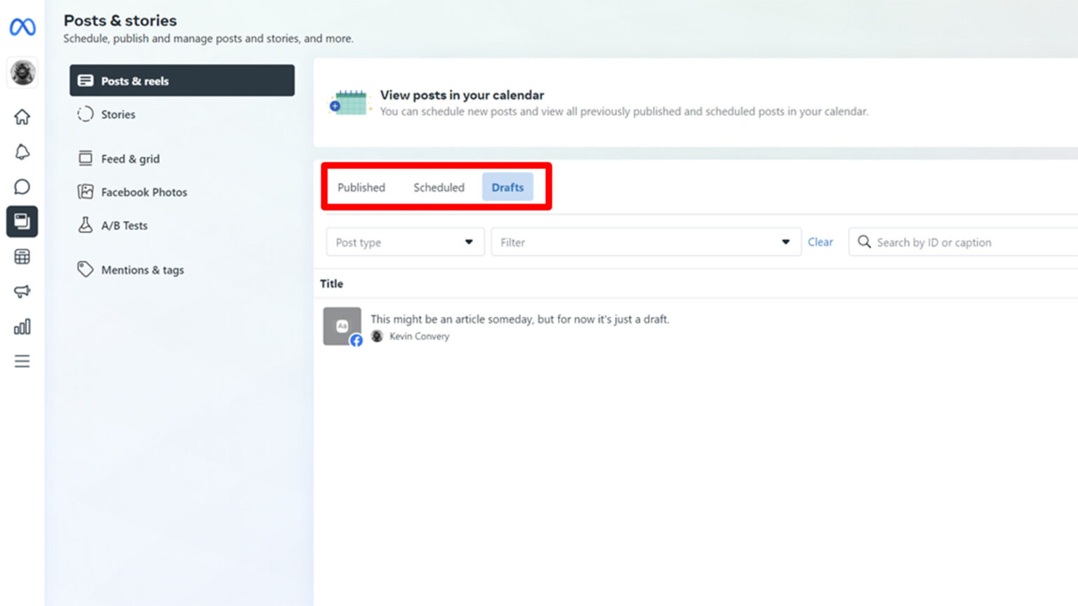 How to find your saved drafts on Facebook - Android Authority