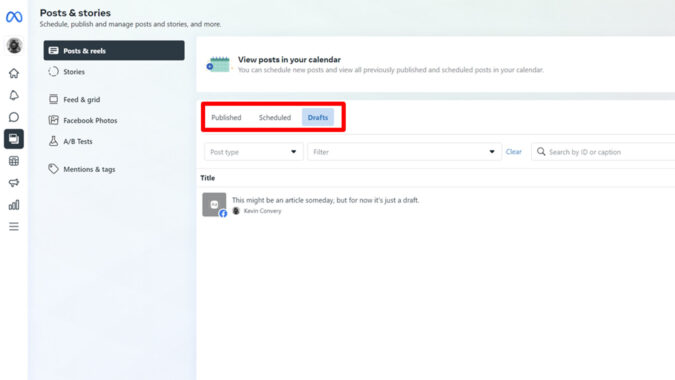 How to find your saved drafts on Facebook - Android Authority