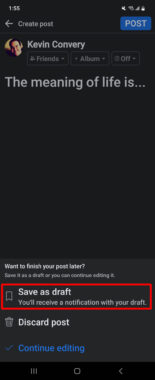 How to find your saved drafts on Facebook - Android Authority