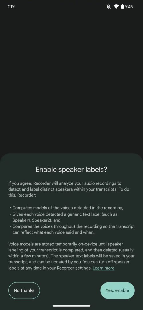 Google's Pixel Recorder app just got even better with speaker labels