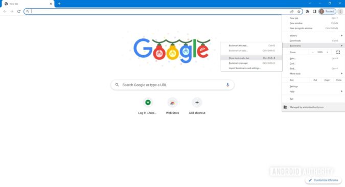 How to show or hide your browser's bookmarks toolbar - Android Authority