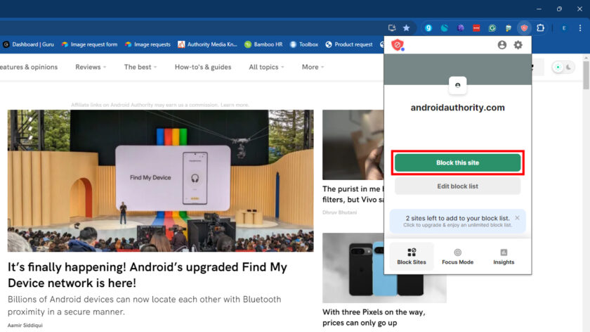 How to block websites on Google Chrome - Android Authority