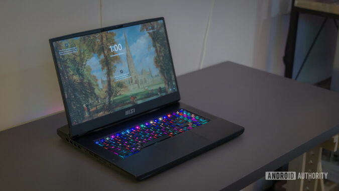 The MSI Titan GT77 notebook has a 4K 144Hz Mini LED display