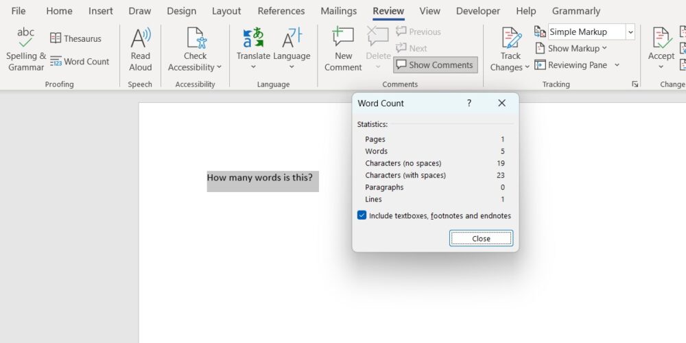 How to check the word count in Microsoft Word - Android Authority