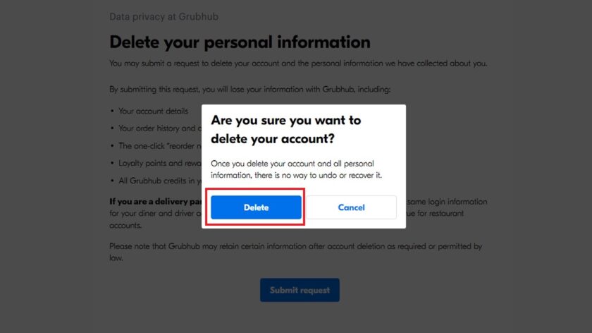 How to delete your Grubhub account - Android Authority