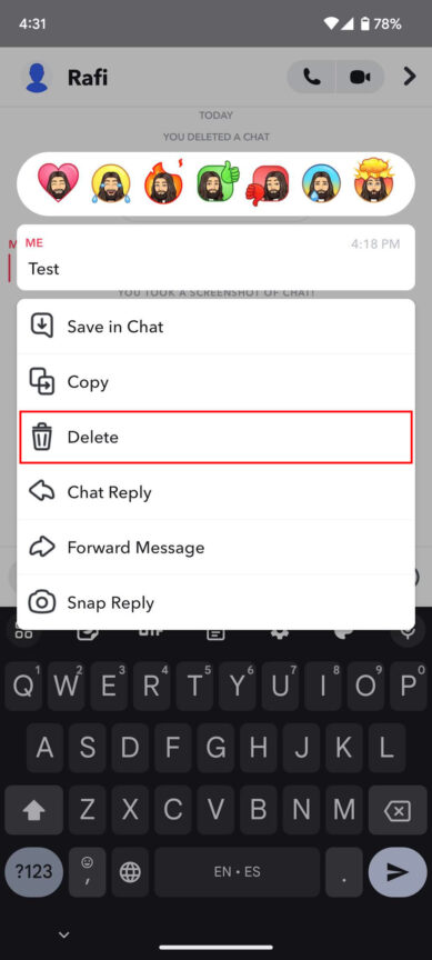 How to delete a Snapchat message or conversation - Android Authority