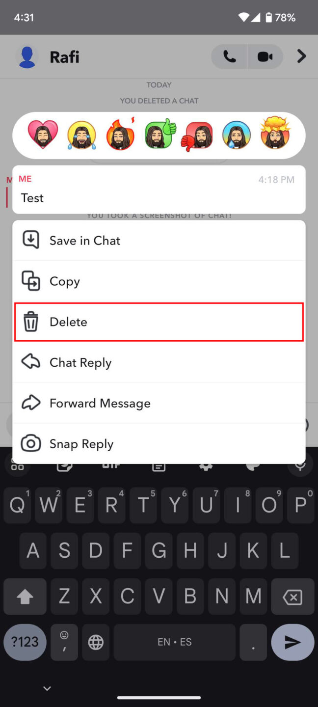How to delete a Snapchat message or conversation - Android Authority