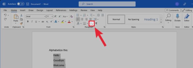 How to alphabetize in Word - Android Authority