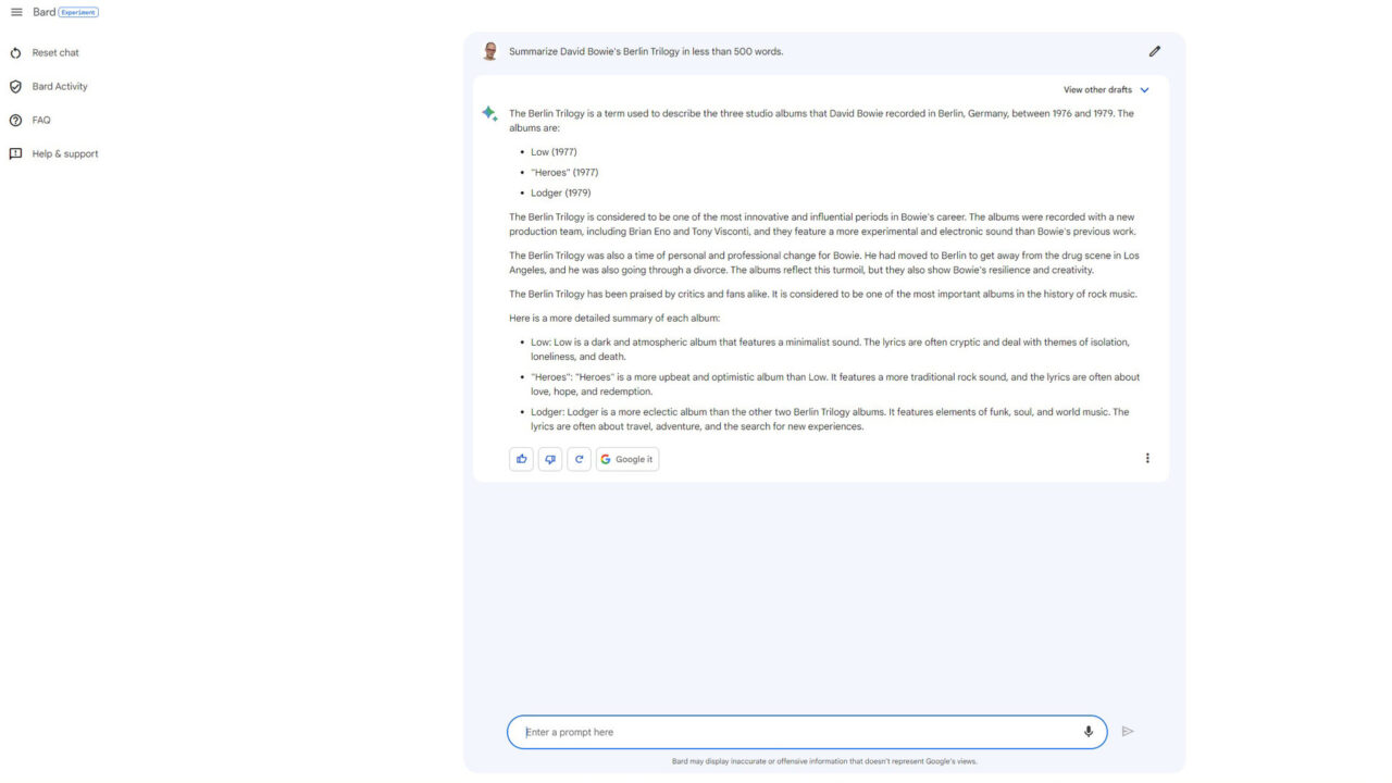 I have access to Google Bard. Here's what it's like. - Android Authority