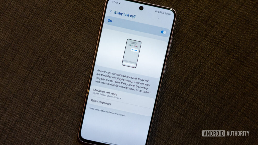 I let Bixby answer my calls and everyone hung up on me