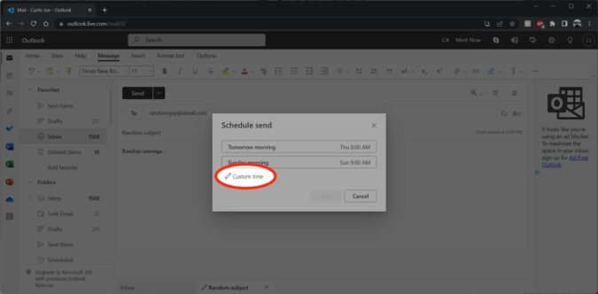 How to schedule an email in Outlook - Android Authority