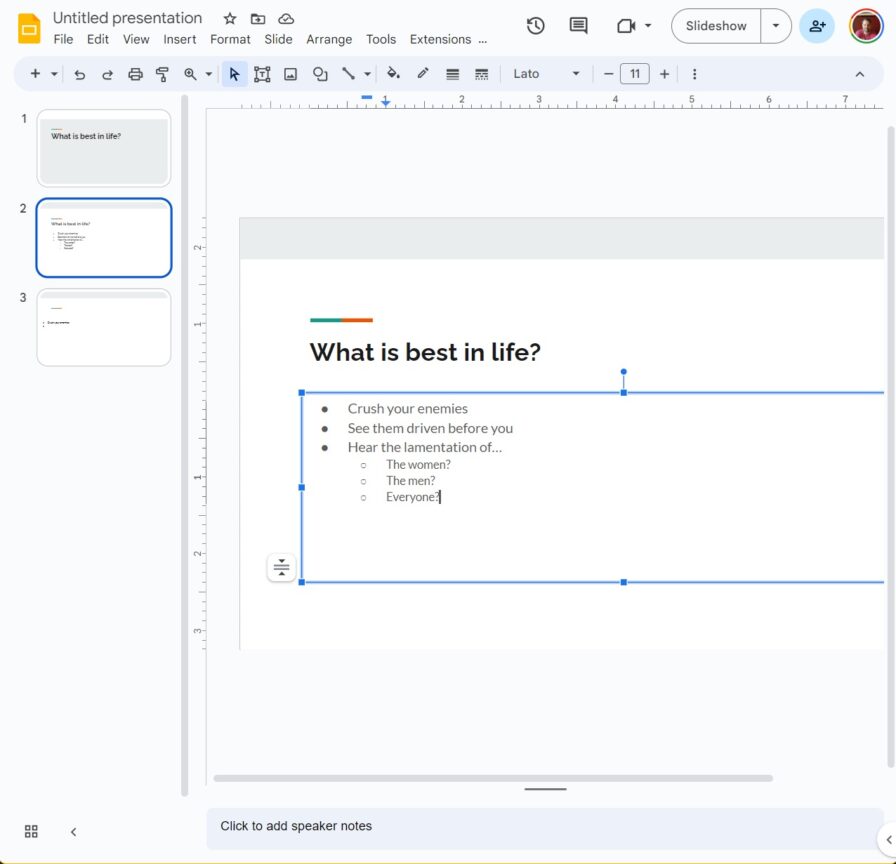 How to add bullet points in Google Slides - Android Authority