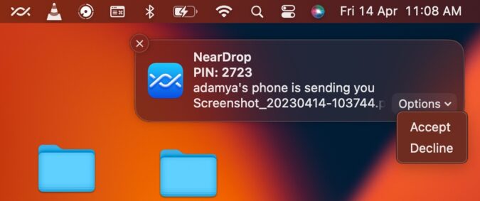 This app allows Nearby Share file transfers between Android and macOS