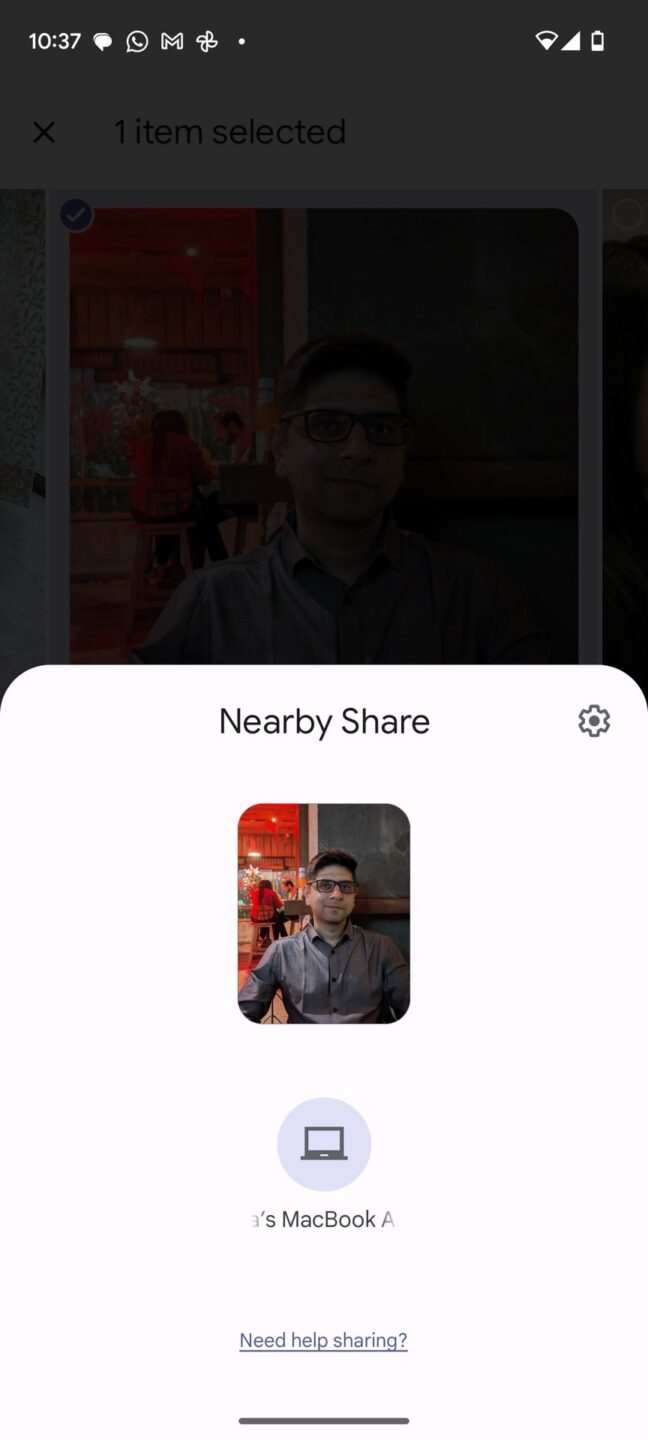This app allows Nearby Share file transfers between Android and macOS