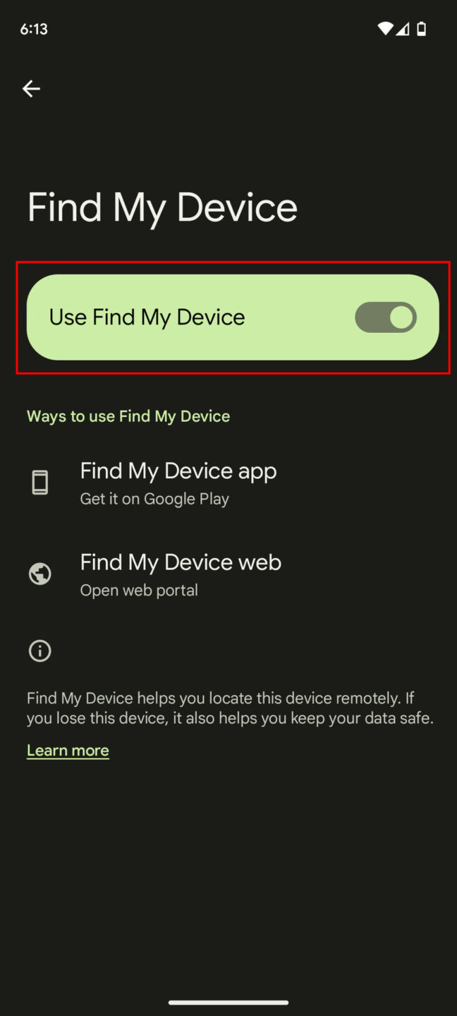 How to turn off your phone's Find My Device feature