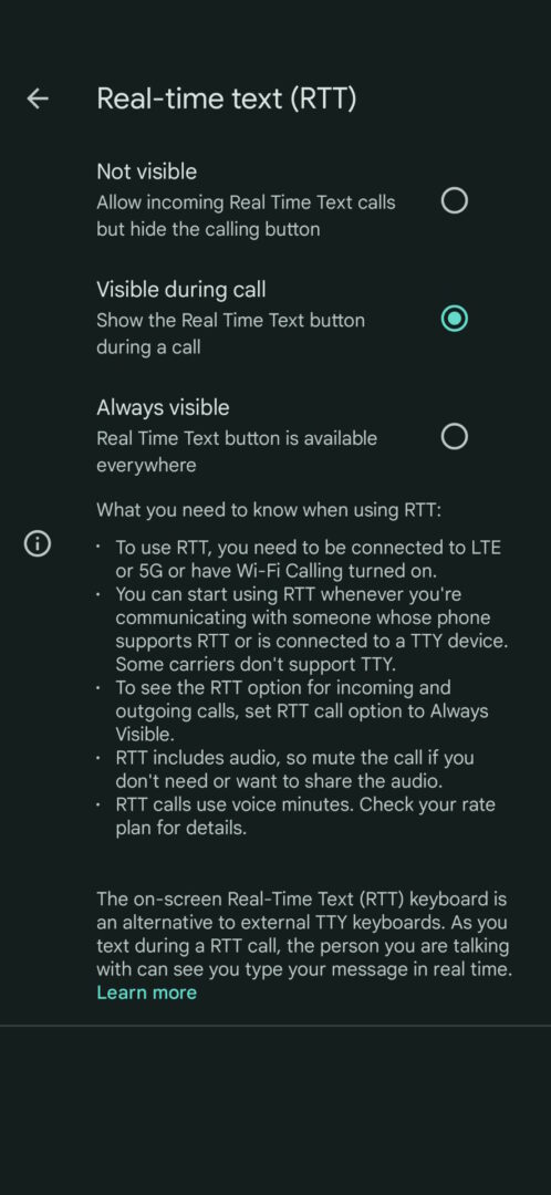 What is RTT calling? How do I enable it on my phone?