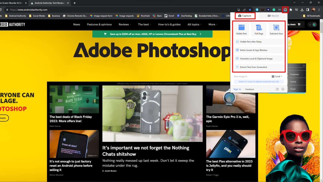 How to take a screenshot on the Chrome browser - Android Authority