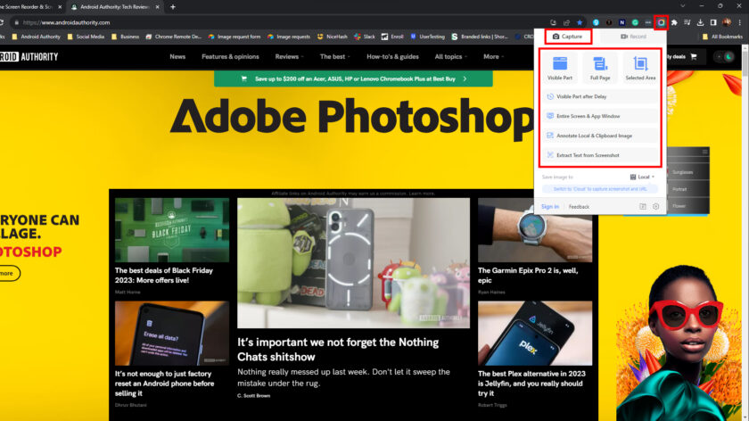 How to take a screenshot on the Chrome browser - Android Authority