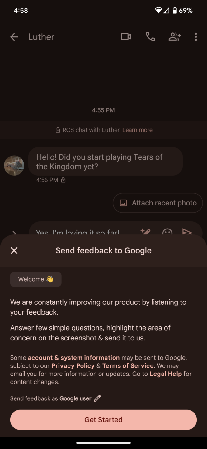 AI-based Magic Compose in Messages is fun (but maybe not accurate)