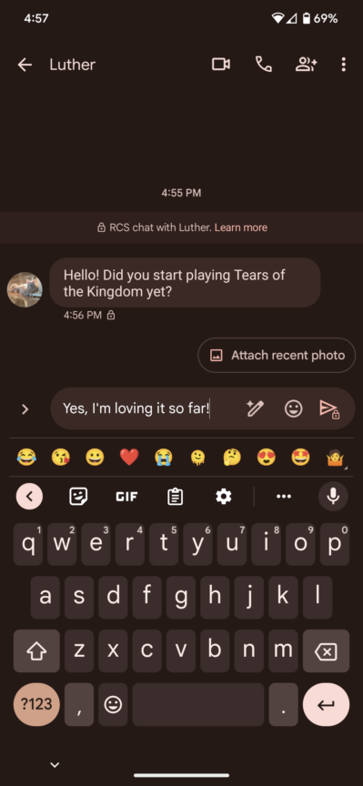 AI-based Magic Compose in Messages is fun (but maybe not accurate)