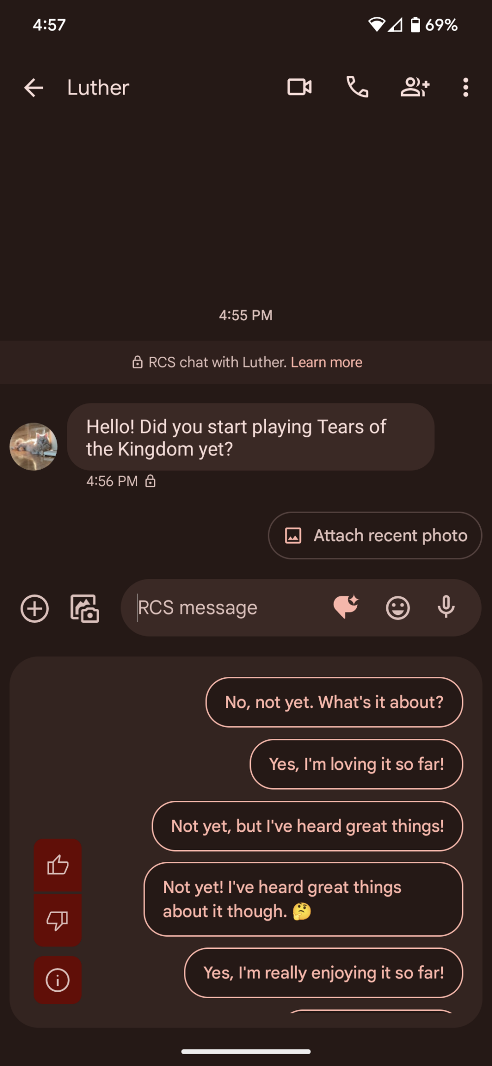 AI-based Magic Compose in Messages is fun (but maybe not accurate)