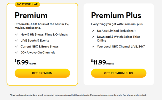 Peacock Premium vs Premium Plus - Android Authority