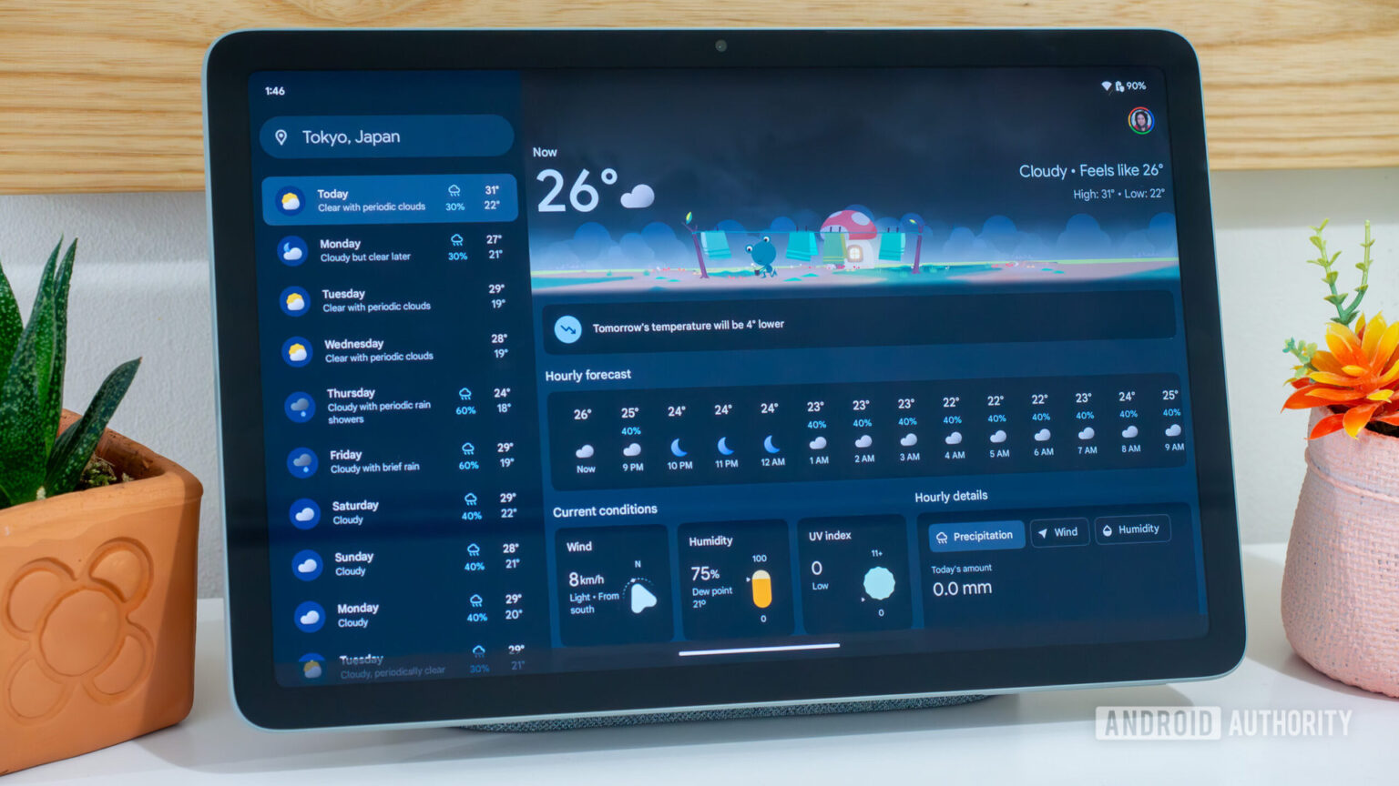 The Pixel Tablet's new Google Weather app is gorgeous