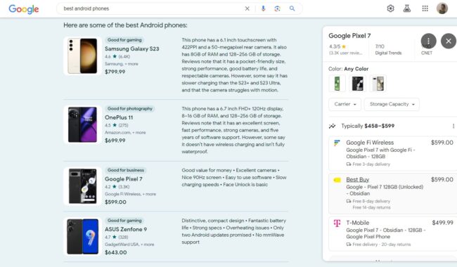 Google's Search Generative Experience tested: A Bing competitor at last